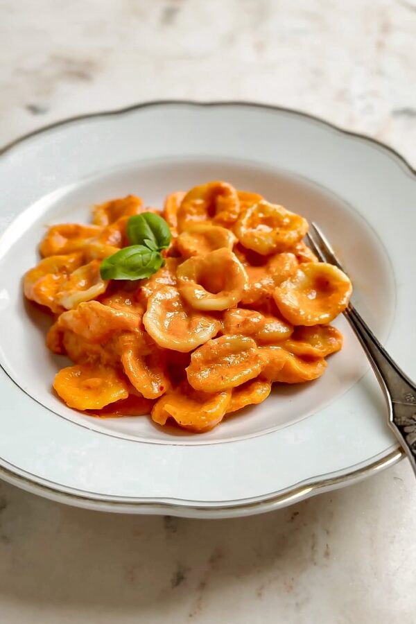 Orecchiette (Little Ears Pasta) With Creamy Red Pepper Sauce - Not Just ...