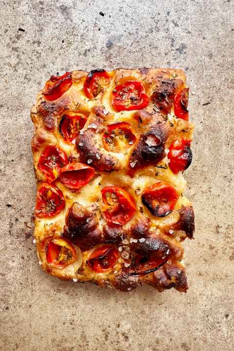 Fluffy Focaccia Recipe with Cherry Tomatoes and Rosemary - Not Just Food