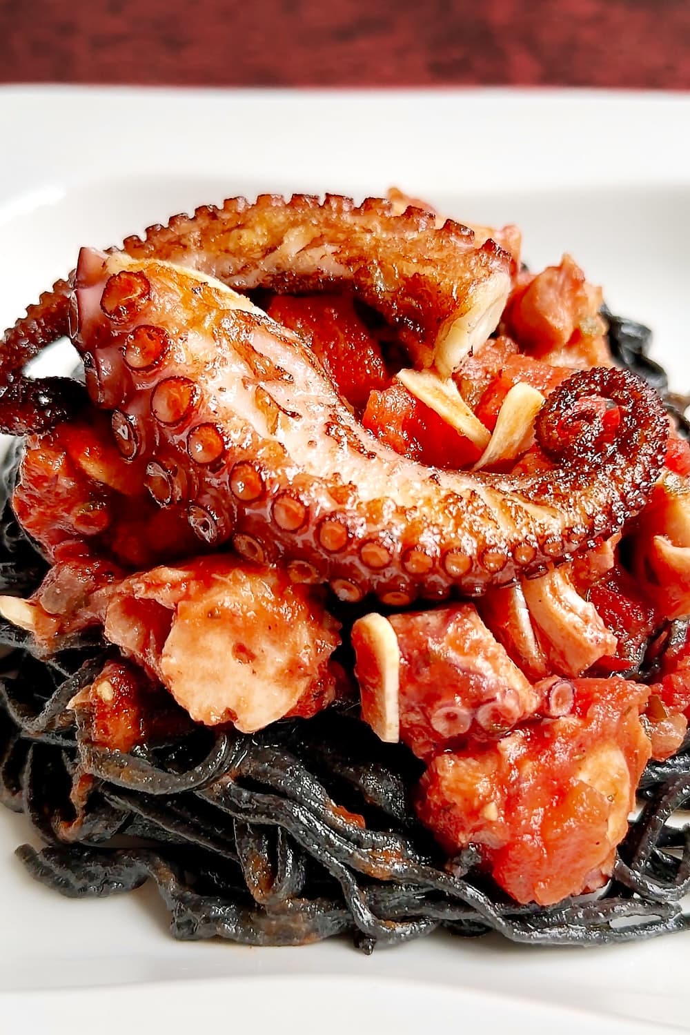 Easy Octopus Pasta Recipe With Spicy Tomato Sauce - Not Just Food